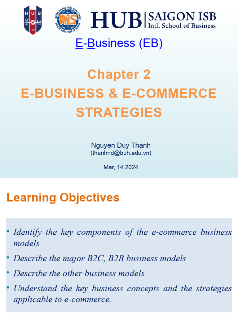 2024-EB-C02 - E-Commerce Business Strategies | PDF | E Commerce | Value Chain