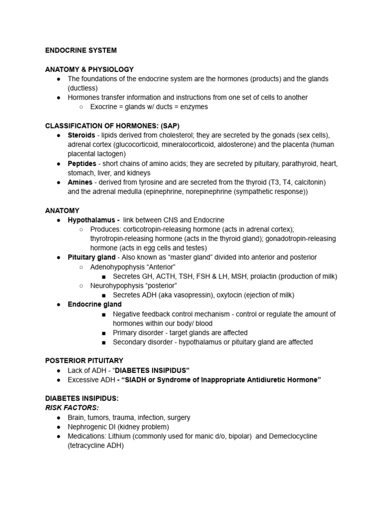 Review Endocrine | PDF | Endocrine System | Adrenal Gland