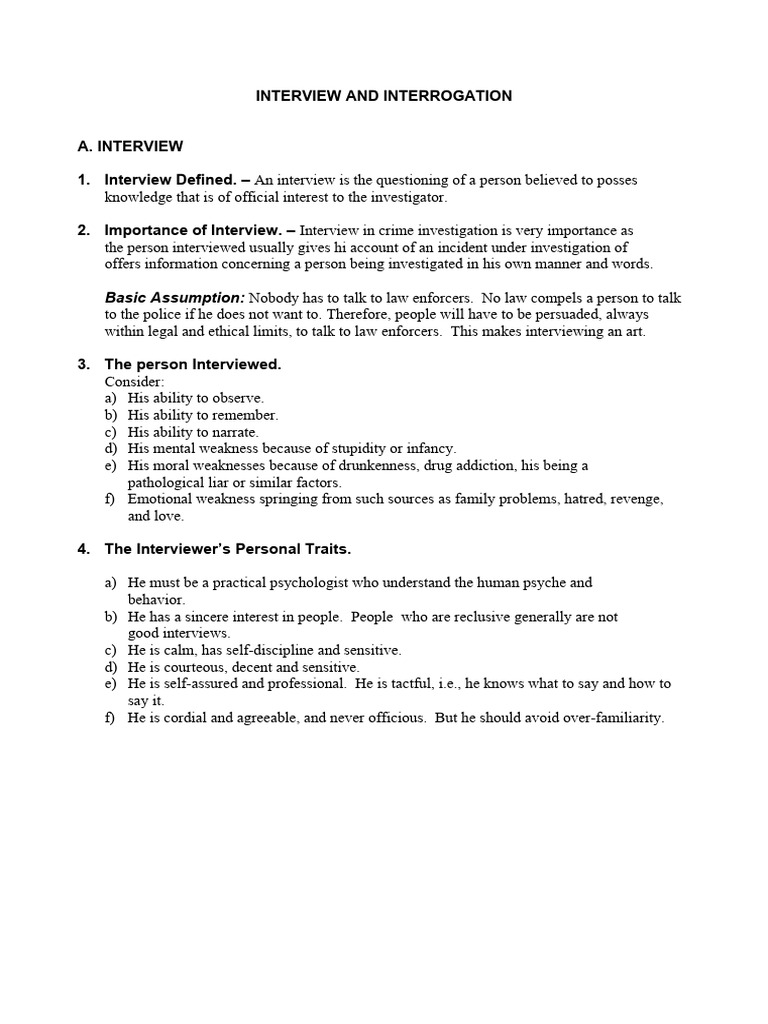Cdi 6 Lesson 4 | PDF | Interrogation | Interview