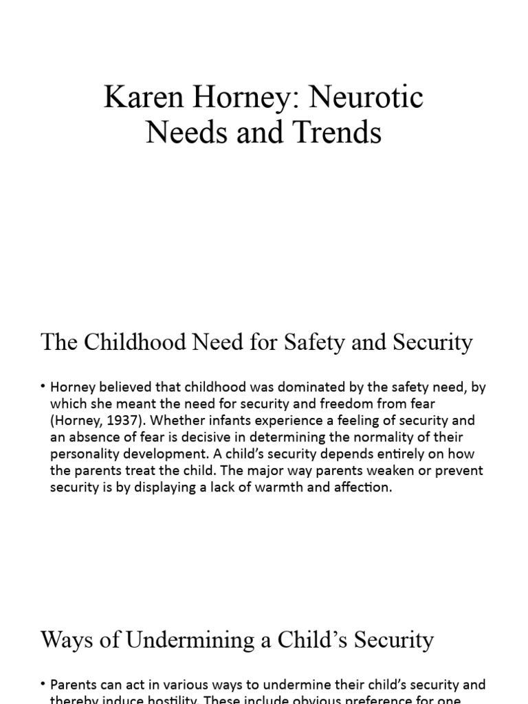 Karen Horney | PDF | Neurosis | Anxiety
