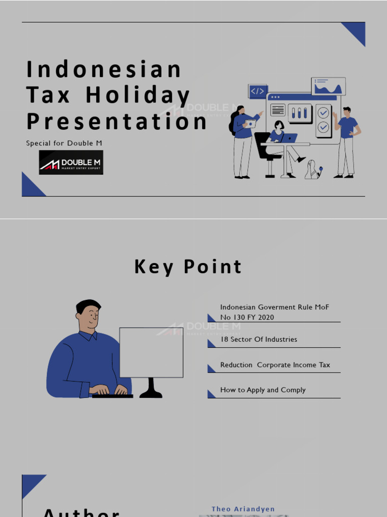 Indonesian Tax Holiday Presentation | PDF | Taxes | Public Finance