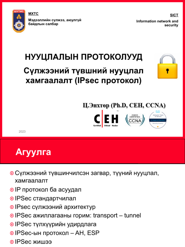 NS355 Lec 8 IP Security | PDF