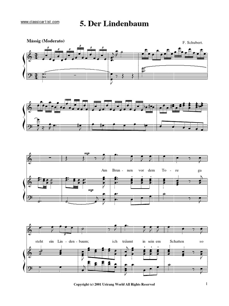 01 Der Lindenbaum CM (High) | PDF