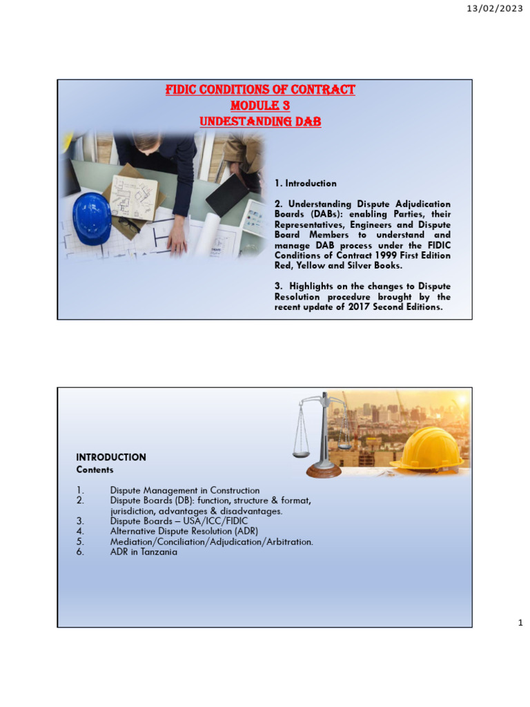 Module 3 Understanding DAB - Day 3 & 4 | PDF | Alternative Dispute Resolution | Mediation