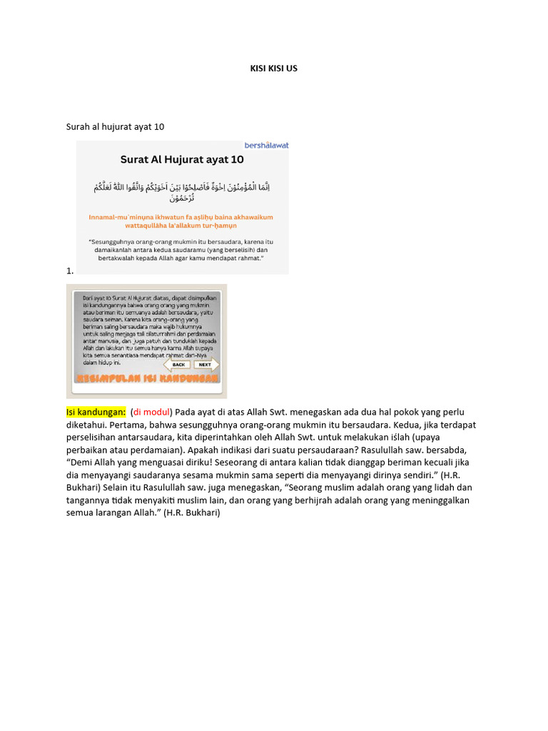 Kisi Kisi Us Pai Cih | PDF