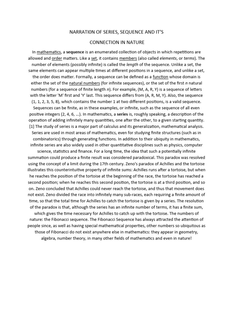 Math Mini Task | Download Free PDF | Sequence | Infinity