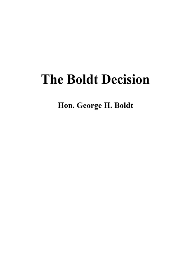 boldt decision | PDF | Indian Reservation | Treaty