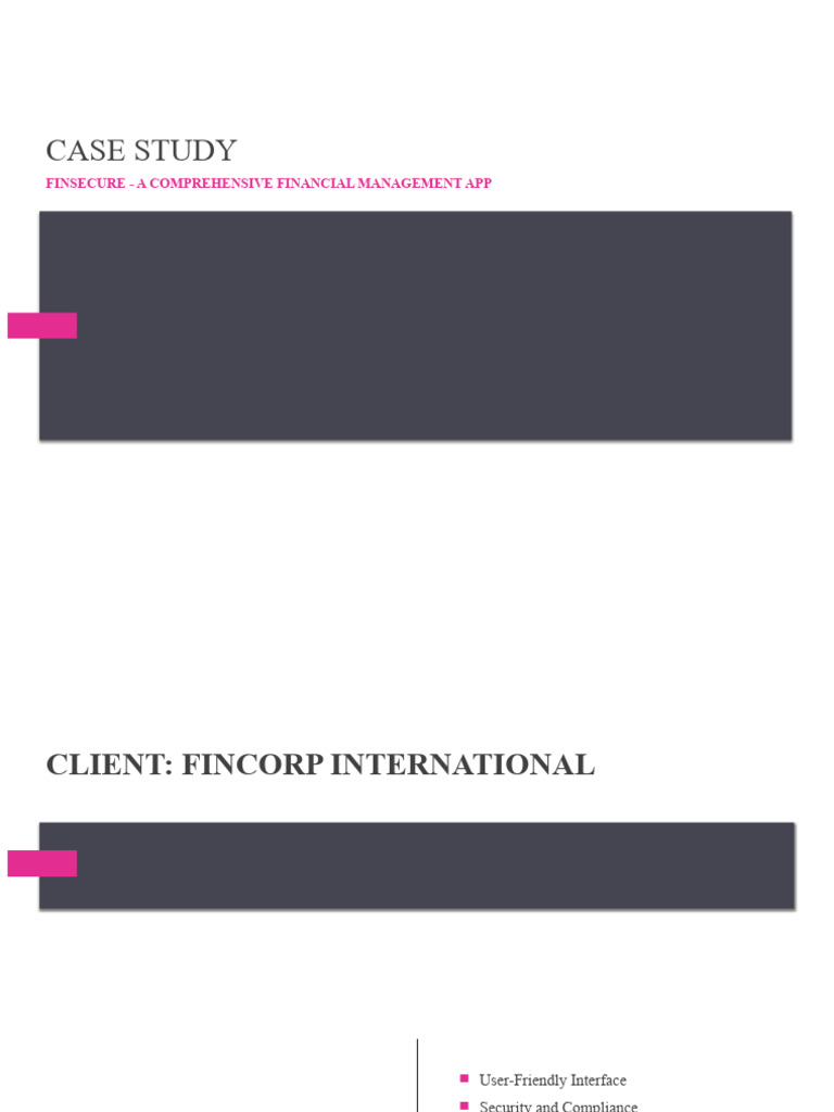 FinSecure: Financial Management App Case Study | PDF | Computer ...