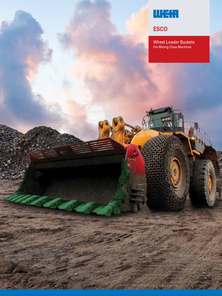 Esco Wheel Loader Buckets For Mining Class Machines | PDF | Loader ...