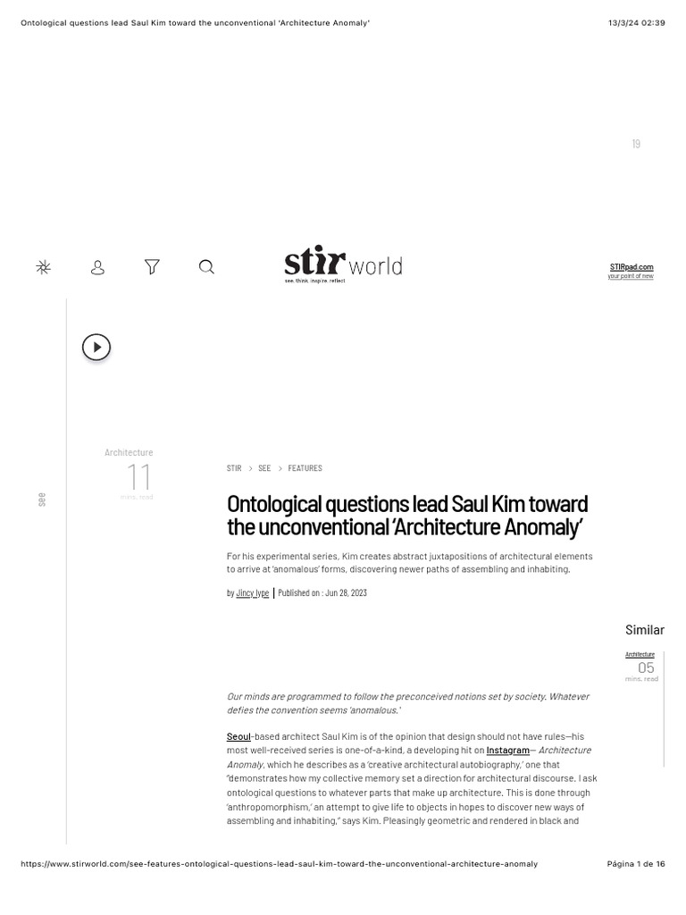 Ontological Questions Lead Saul Kim Toward The Unconventional ...