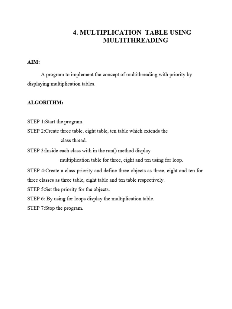 PRG 4 | PDF | Thread (Computing) | Computer Programming