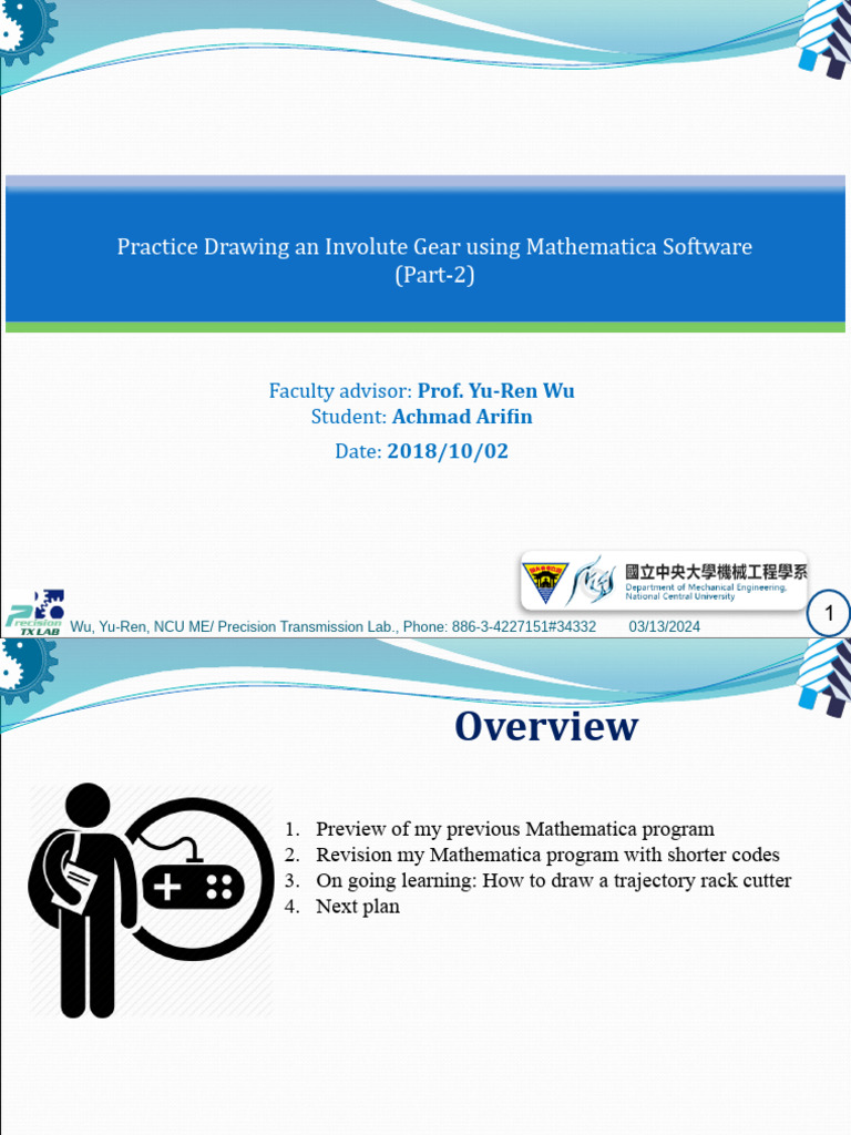 2-181002-practice drawing involute gear using Mathematica | PDF | Mathematics | Mathematical ...