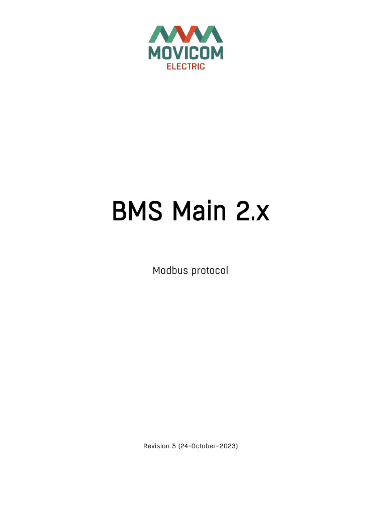BMS Main 2.x - Modbus RTU-TCP Protocol (ENG) | PDF | Integer (Computer Science) | Computer ...