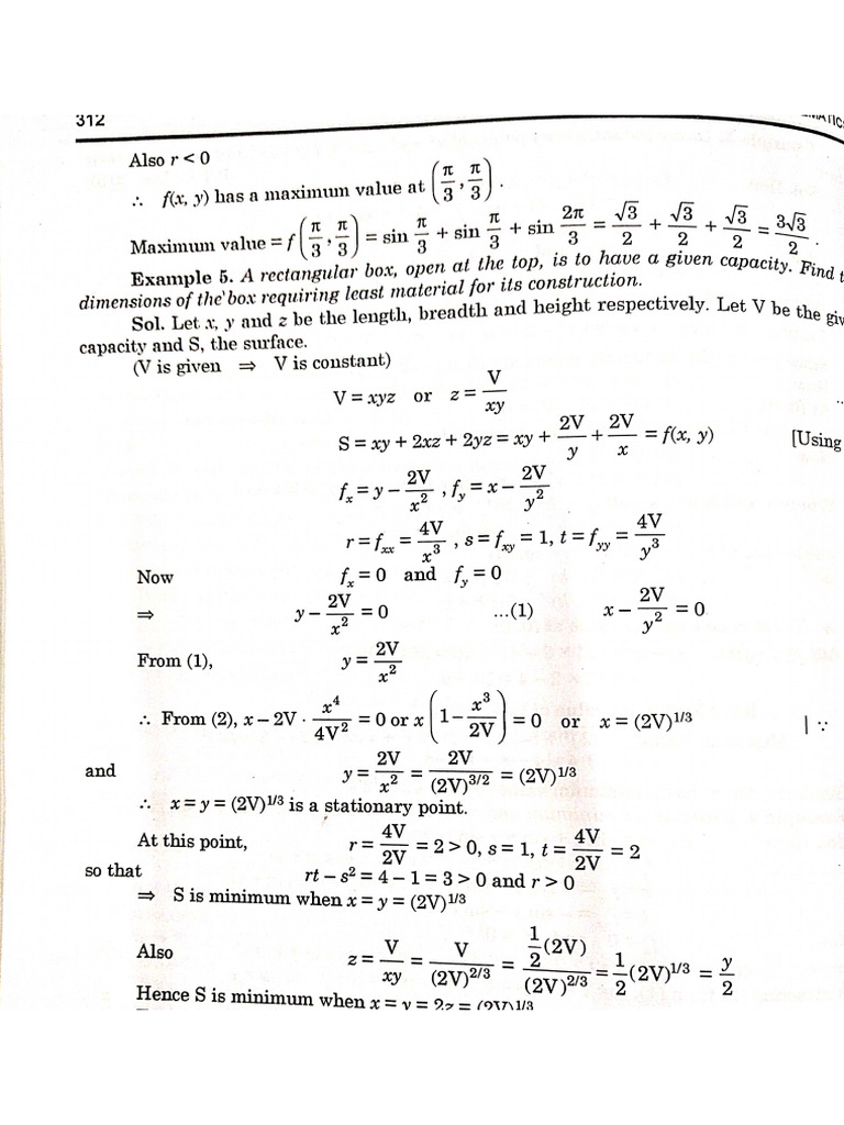 Maxima and Minima | PDF