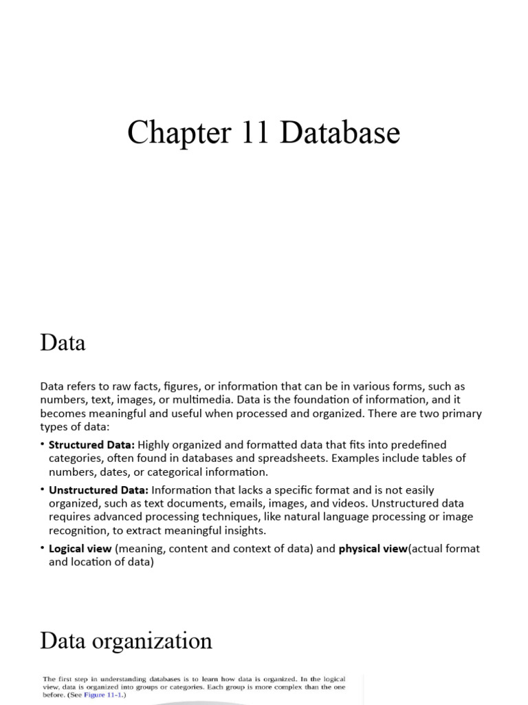 Chapter 11 Database Pdf Databases Relational Model