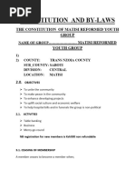 Sample Constitution For A Community Group | PDF | Committee | Government