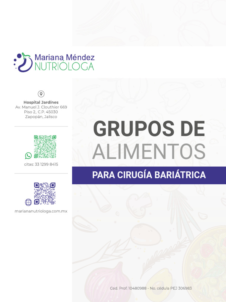 Grupo de Alimentos Nutriologa Mariana Mendez | PDF | Panes | Vegetales