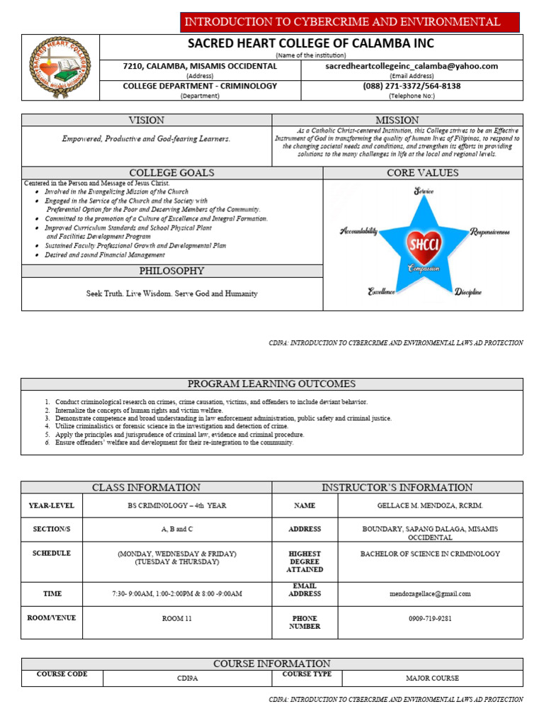 CYBERCRIME SYLLABUS Final | PDF | Cybercrime | Security Hacker