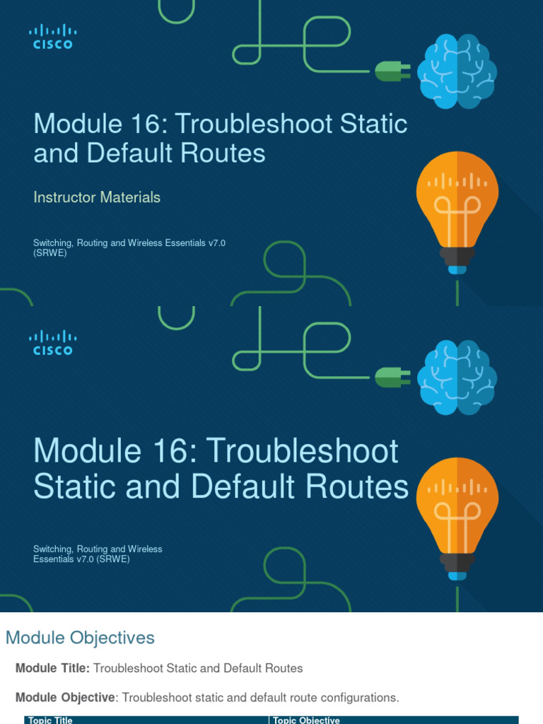 SRWE Module 16 | PDF | Router (Computing) | Ip Address