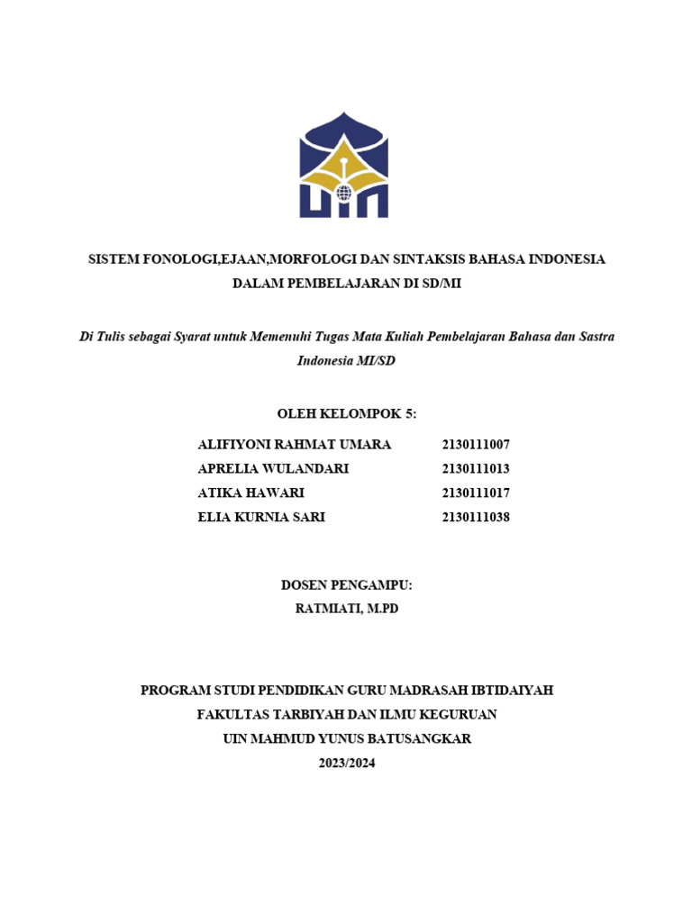 Makalah Kelompok 5 Pembelajaran | PDF Makalah Kelompok 5 Pembelajaran | PDF