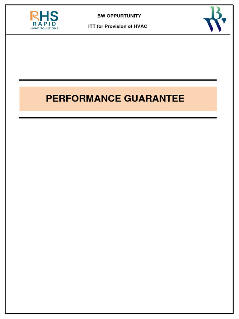Performance Guarantee | PDF | Subcontractor | Private Law