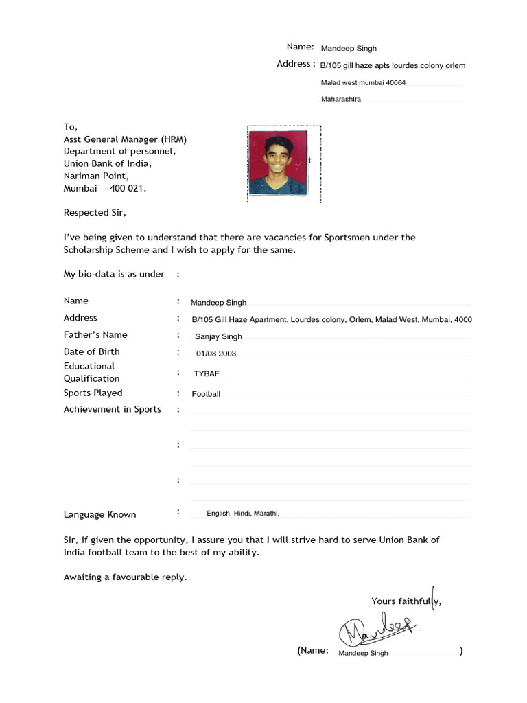 Stipend Players Application Form | PDF