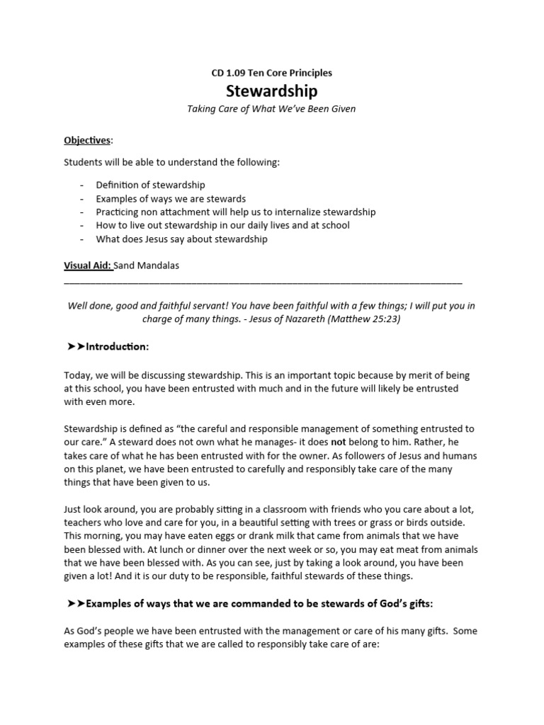 CD 09 Stewardship | PDF | Jesus | Mandala