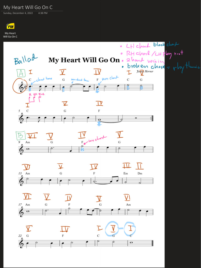 My Heart Will Go On C | PDF