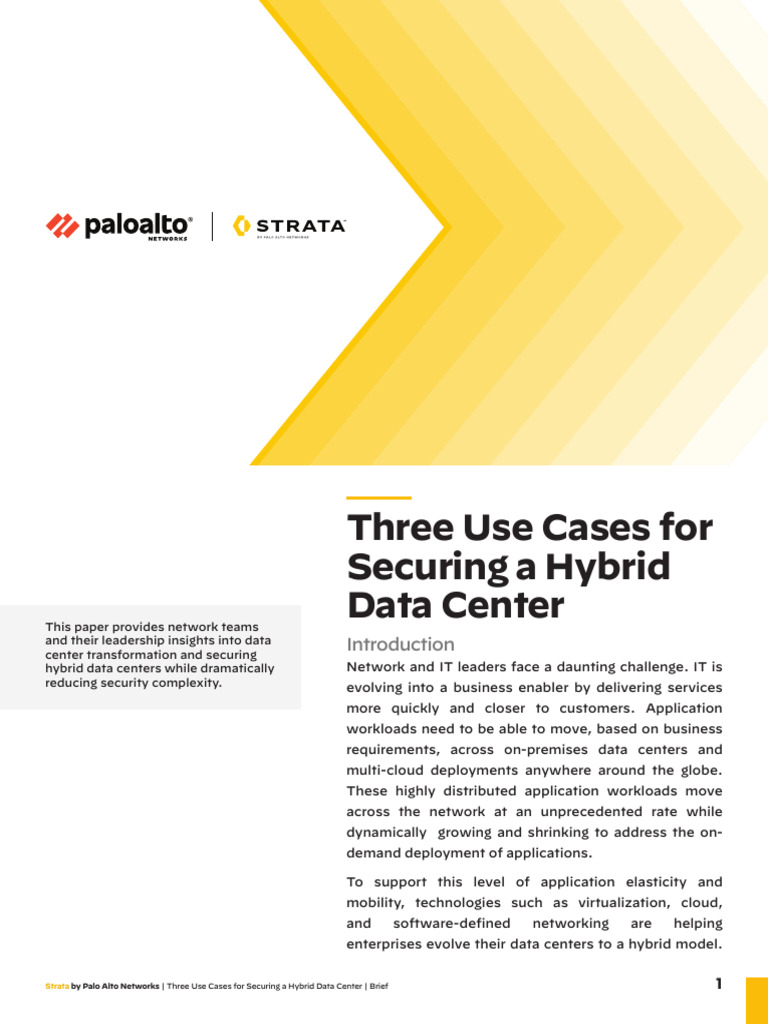 Three Use Cases For Securing A Hybrid Data Center | PDF | Cloud ...