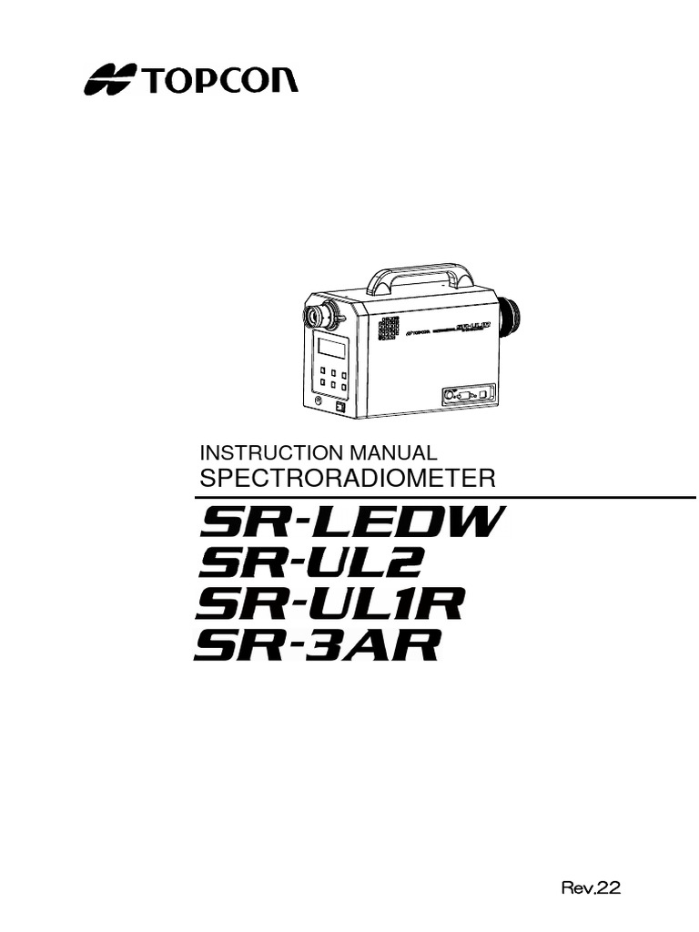 Spectroradiometer User Guide | PDF | Equipment | Manufactured Goods