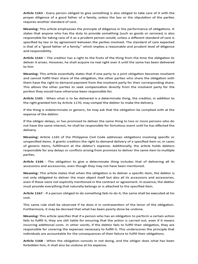 Article 1163 - 1178 | PDF | Debt | Debtor