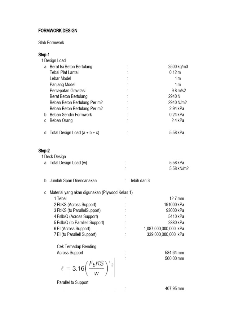 Slab Formwork Design Guide | PDF | Science | Civil Engineering