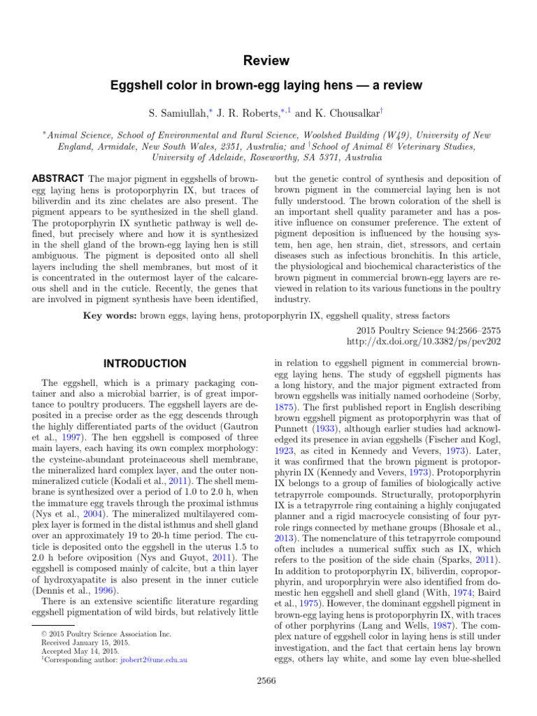 Eggshell Color In Brown Egg Laying Hens Pdf Dominance Genetics Porphyrin