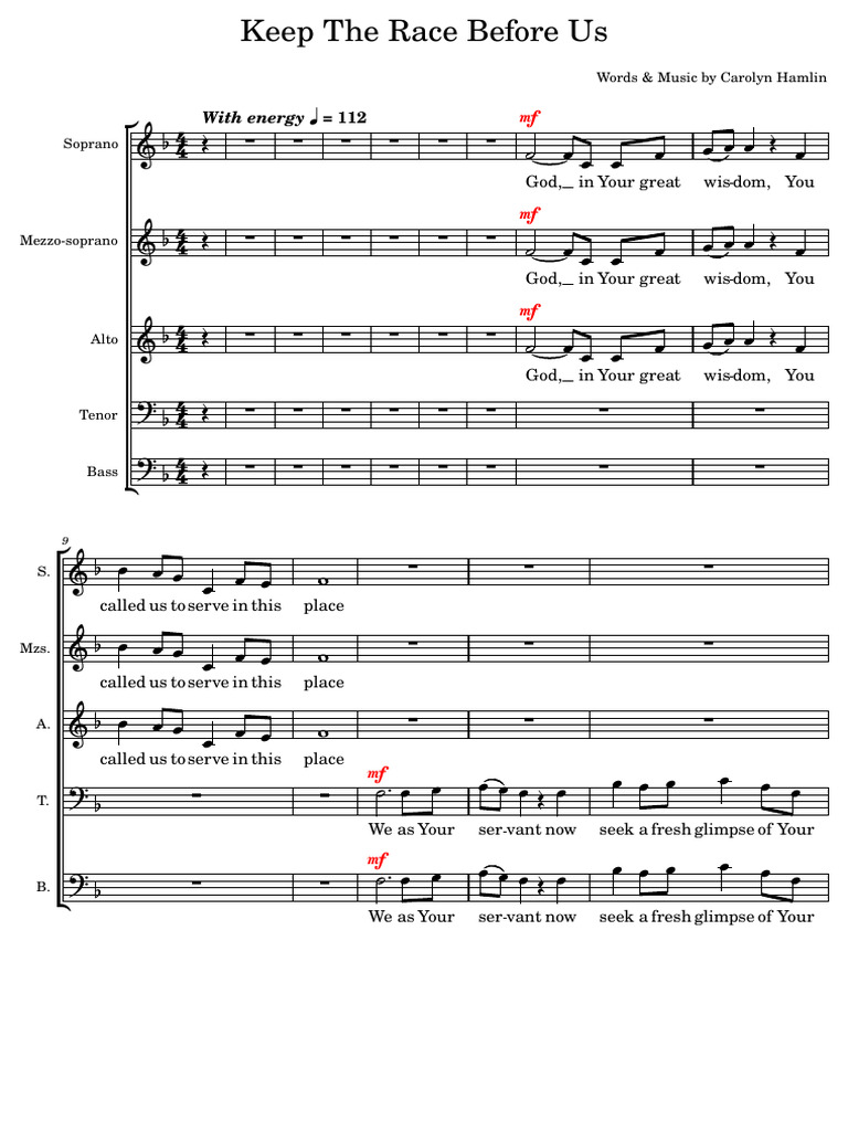 Keep the Race Before Us Lyrics | PDF | Musical Techniques | Compositions