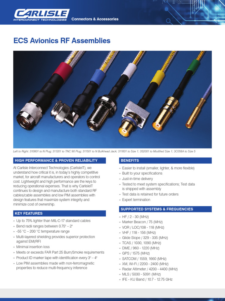 ECS ARINC600连接器 | PDF | Electrical Connector | Telecommunications