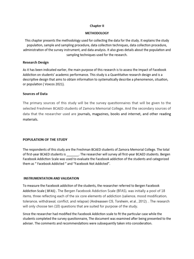 Chapter II | PDF | Survey Methodology | Evaluation Methods