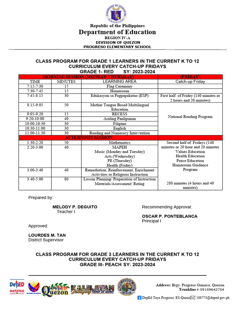 Catch Up Friday Red | PDF | Curriculum | Cognition