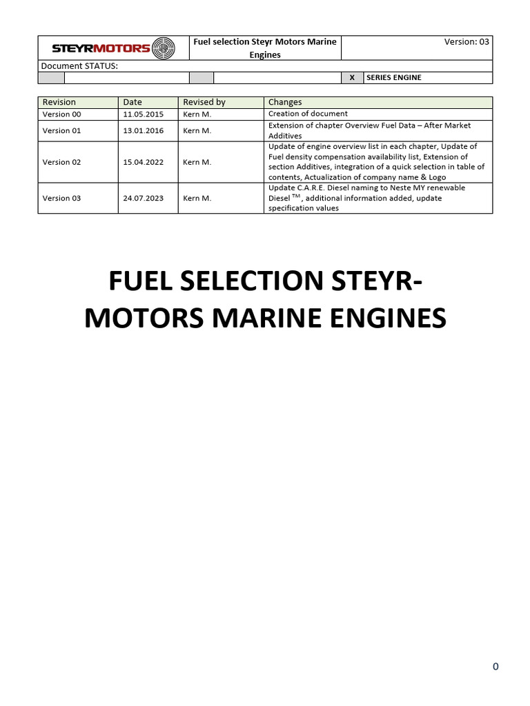 Steyr Fue Selection - Chart - V03 | PDF | Motor Oil | Diesel Fuel