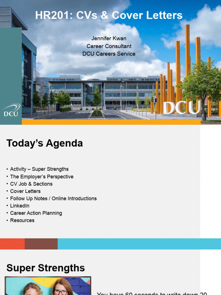 L4 - HR201 - Introduction To HR CVs and Cover Letters - Jen Kwan | PDF ...