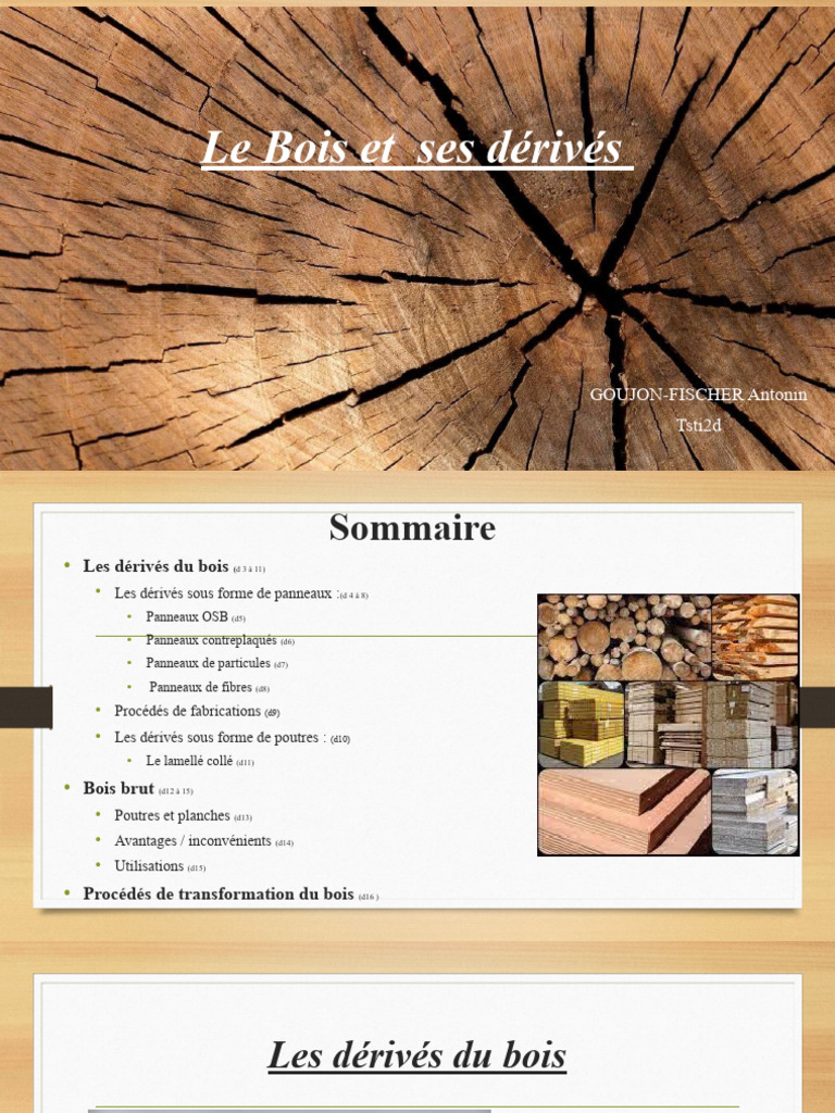 Dérivés du bois et leurs applications | PDF | Contreplaqué | Produits ...