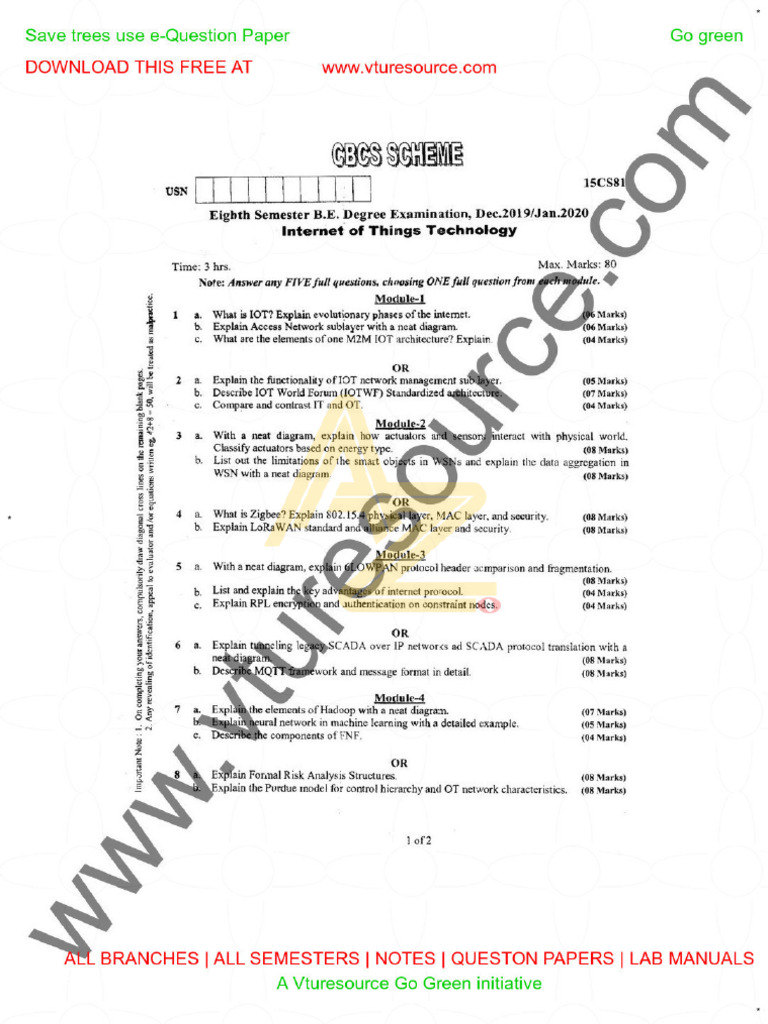 8th Sem IOT QP SET 2@AzDOCUMENTS - in | PDF