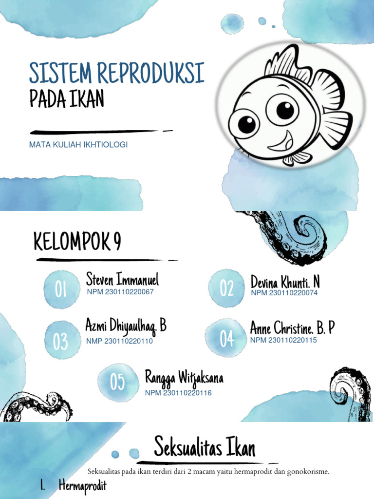Kel 9 - Sistem Reproduksi Ikan | PDF