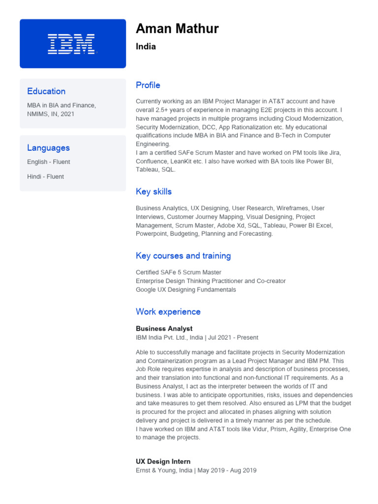 Aman Mathur | PDF | Scrum (Software Development) | Mobile App