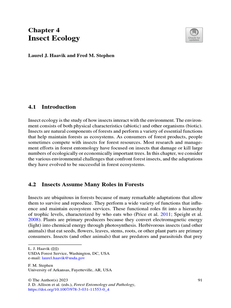 Insect Ecology | PDF | Ecosystem | Ecology