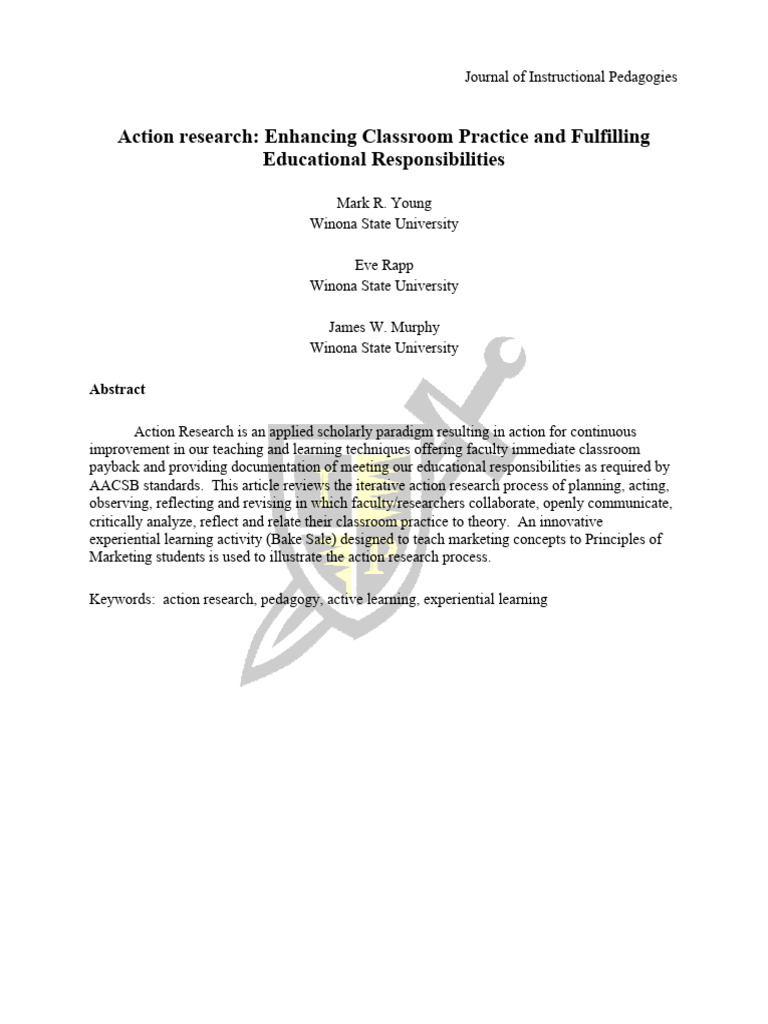 full blown | PDF | Learning | Action Research