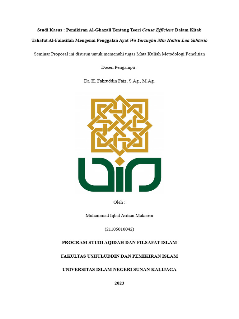 Contoh Seminar Proposal | PDF