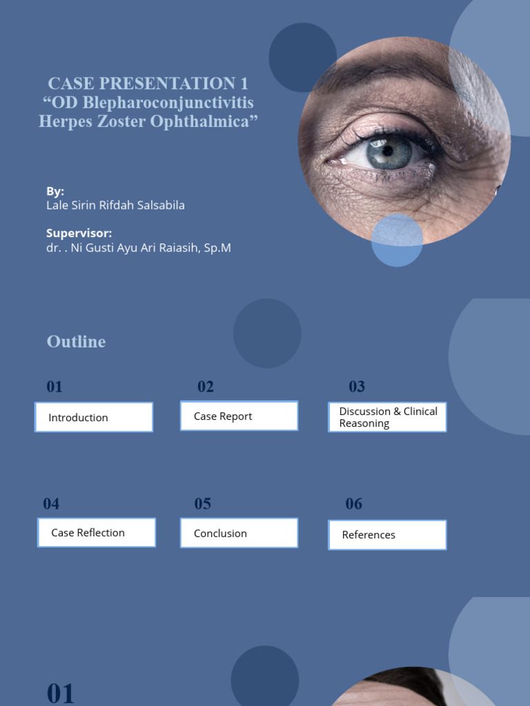Case Presentation 1 "OD Blepharoconjunctivitis Herpes Zoster ...