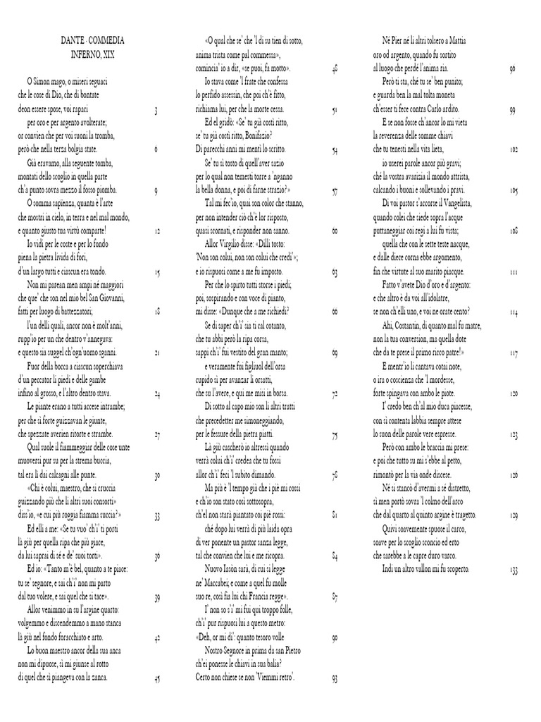 Dante Inferno 19 | PDF