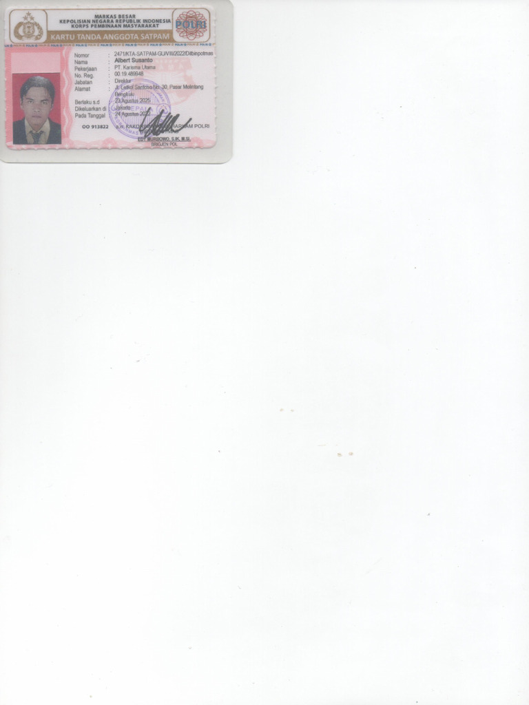 KTA Albert Susanto | PDF