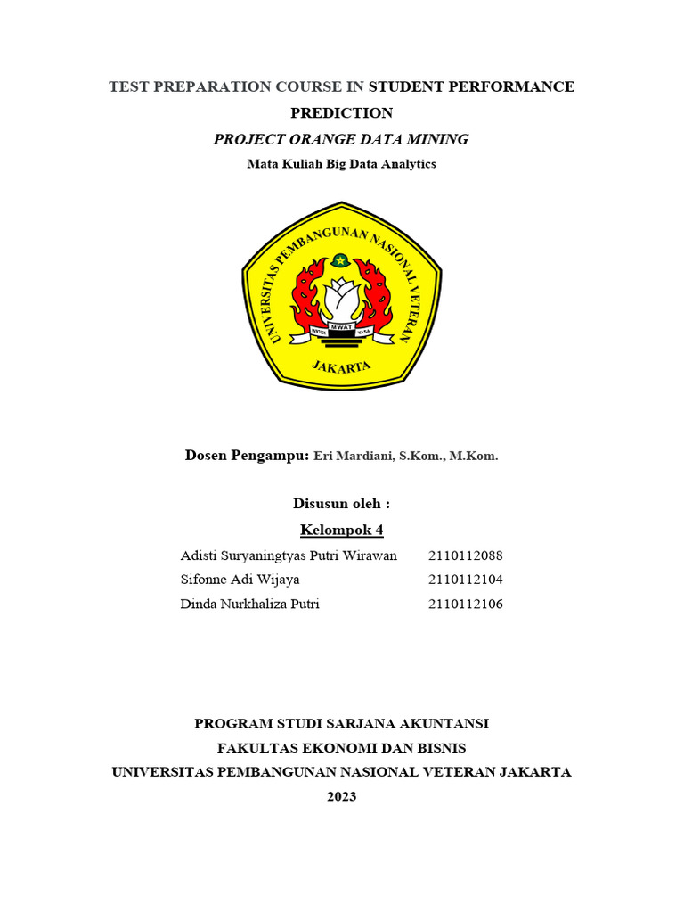 Kelompok 4 - BDA C - Analisis Projek UTS | PDF